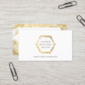 Golden Palms Spray Tanning Salon Logo on White Business Card | Zazzle