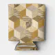 Golden Patchwork: Sandy Quilt Elegance. Can Cooler | Zazzle