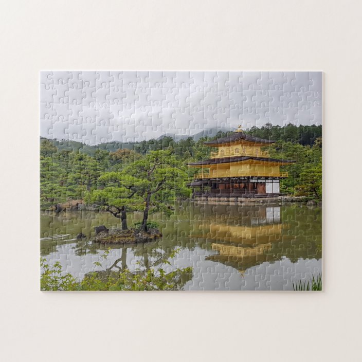 Golden Pavilion Zen Buddhist Temple Kyoto Photo Jigsaw Puzzle | Zazzle.com