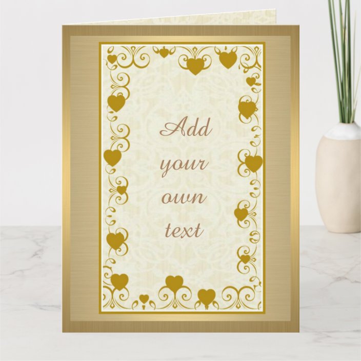 Golden Personalized Greeting Card | Zazzle.com
