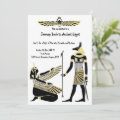 Golden Pharaoh’s Blessing: Ancient Egyptian Art Invitation | Zazzle