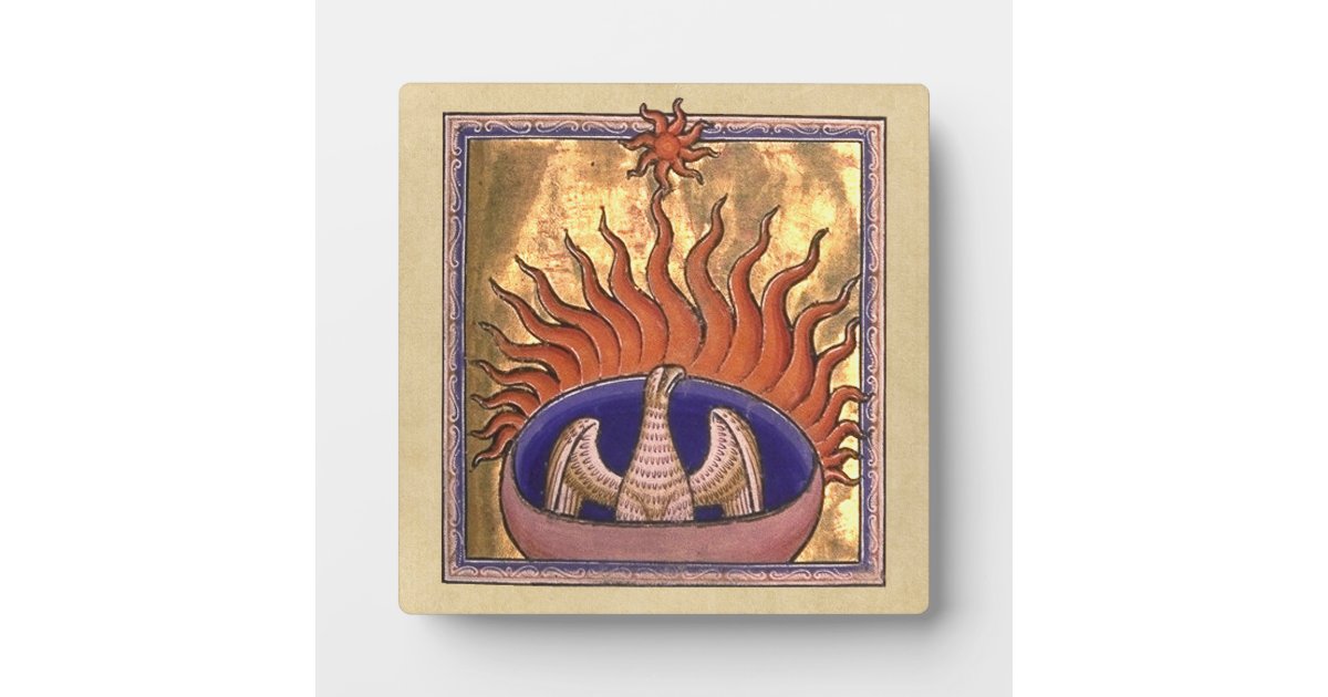 Golden Phoenix Rising Plaque | Zazzle
