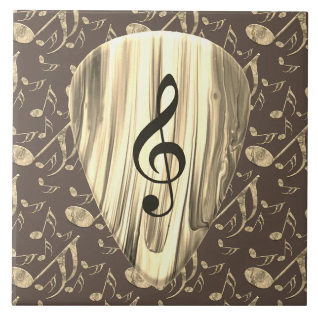 Golden Plectron – Stylish design for music lovers! Ceramic Tile | Zazzle