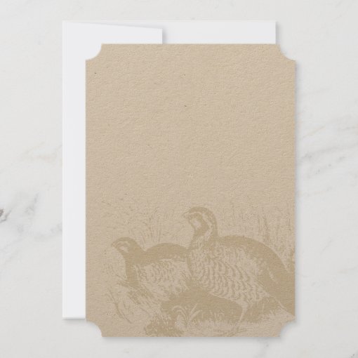 Golden Quail Plantation Invitation | Zazzle