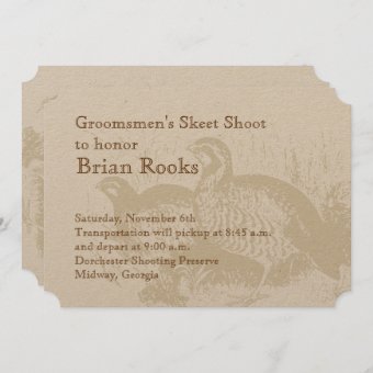 Golden Quail Plantation Invitation | Zazzle