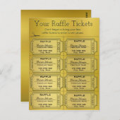 Golden Raffle Tickets Postcard | Zazzle