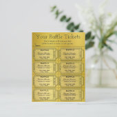 Golden Raffle Tickets Postcard | Zazzle