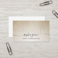 Golden Rain Signature Calligraphy Script Business Card | Zazzle