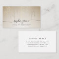 Golden Rain Signature Calligraphy Script Business Card | Zazzle