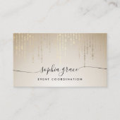 Golden Rain Signature Calligraphy Script Business Card | Zazzle