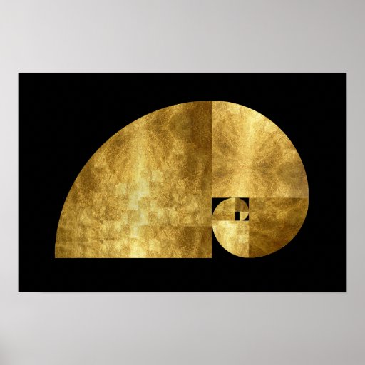 Golden Ratio, Fibonacci Spiral Poster | Zazzle