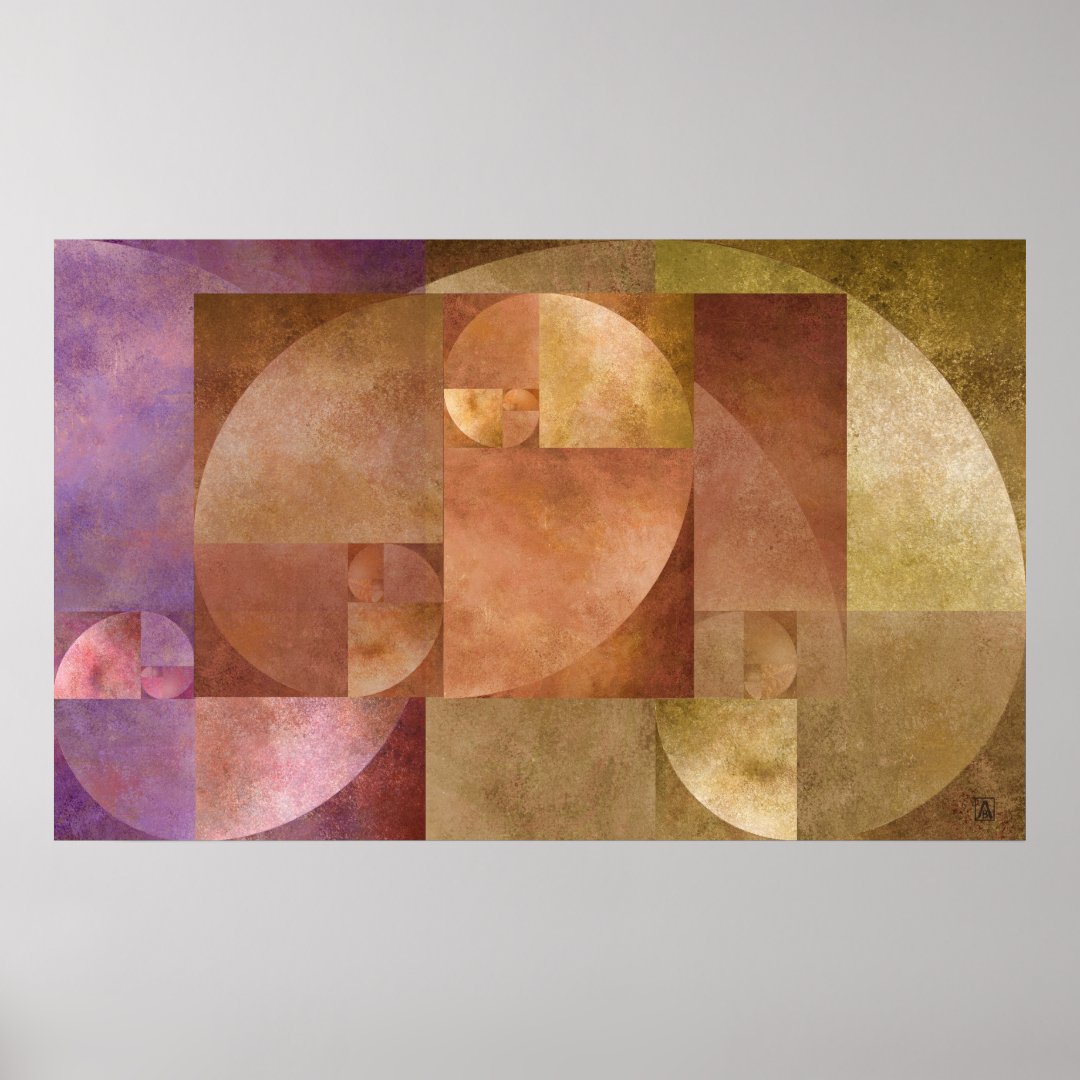 Golden Ratio, Fibonacci Spiral Poster | Zazzle