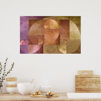 Golden Ratio, Fibonacci Spiral Poster | Zazzle