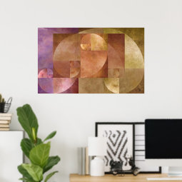 Golden Ratio, Fibonacci Spiral Poster | Zazzle