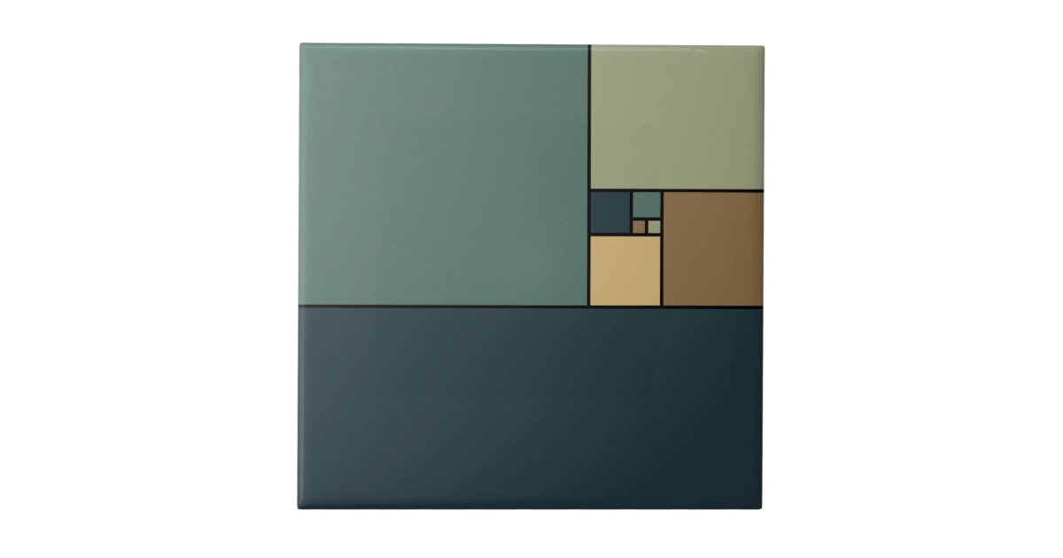 Golden Ratio Squares (Neutrals) Tile | Zazzle