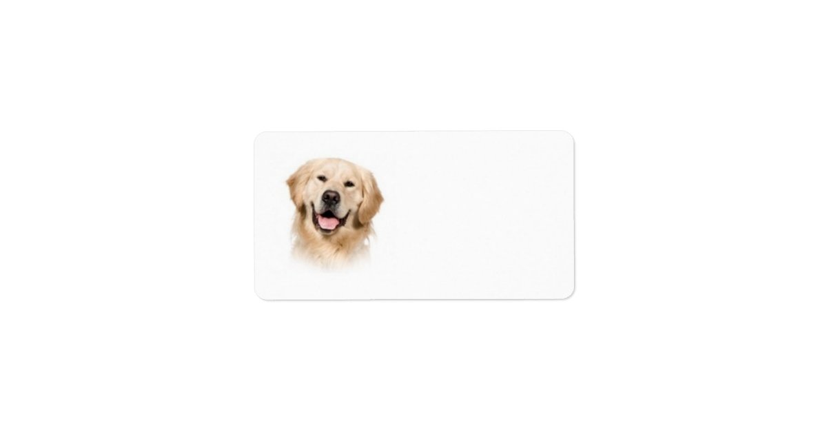 Golden Retriever Address Label | Zazzle