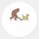 Golden Retriever Bigfoot Sasquatch Poop Classic Round Sticker | Zazzle