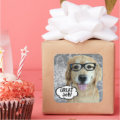 Golden Retriever Dog Great Job Teacher Reward Square Sticker | Zazzle