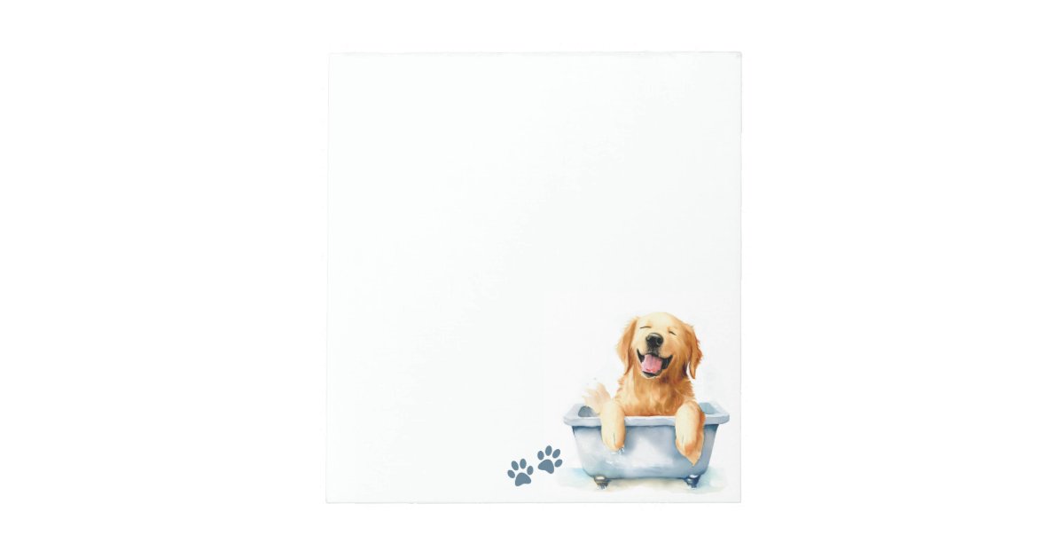 Golden Retriever Dog Notepad | Zazzle