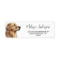 Golden Retriever Dog Pet Watercolor Return Address Label | Zazzle