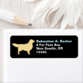 Golden Retriever Dog Silhouette Return Address Label | Zazzle