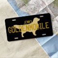 Golden Retriever GOLDENMOBILE | Custom Text License Plate | Zazzle