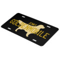 Golden Retriever GOLDENMOBILE | Custom Text License Plate | Zazzle