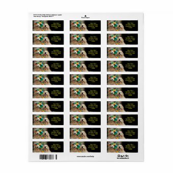 Golden Retriever Groovy Return Address Labels | Zazzle