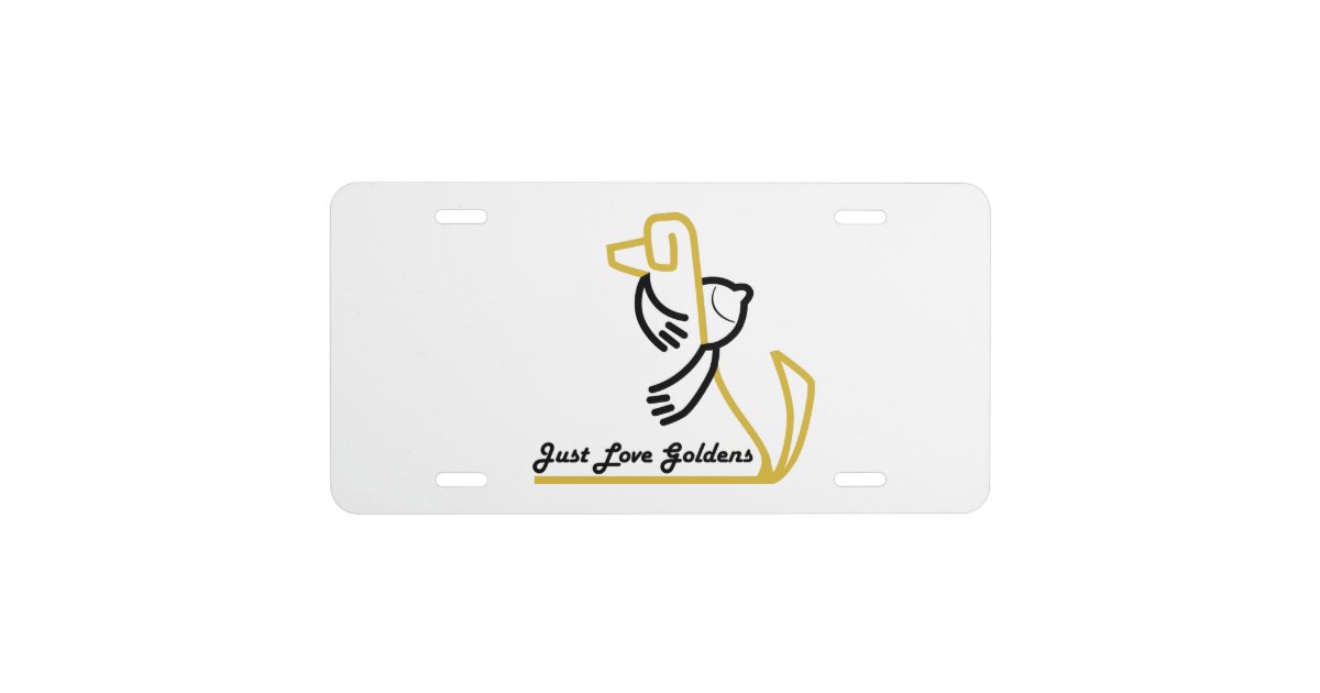 Golden Retriever License Plate | Zazzle