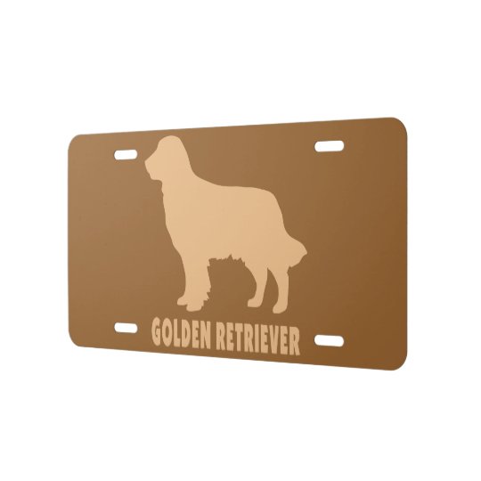 Golden Retriever License Plate | Zazzle.com