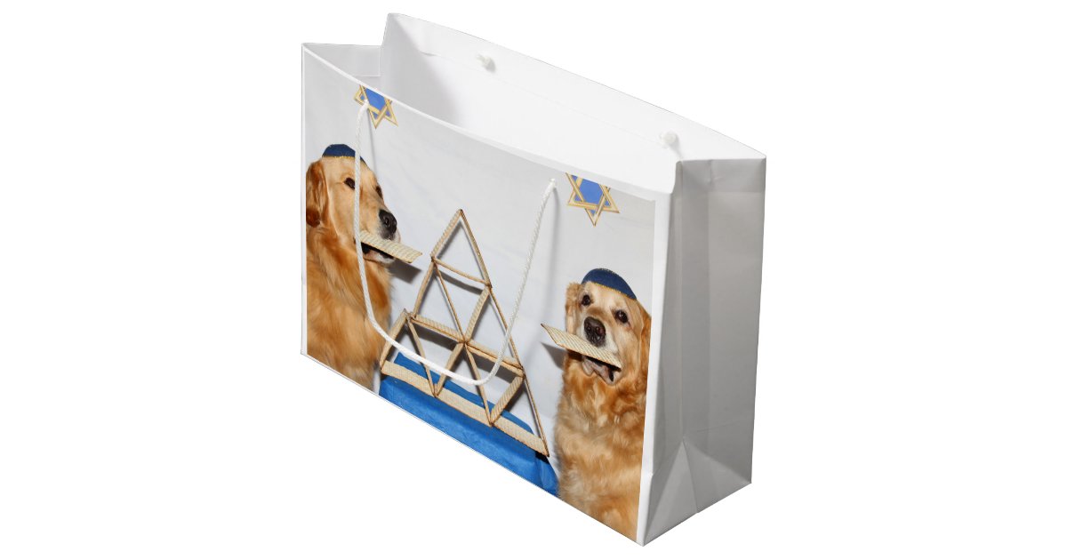 Golden Retriever Matzo Fun Passover Large Gift Bag | Zazzle