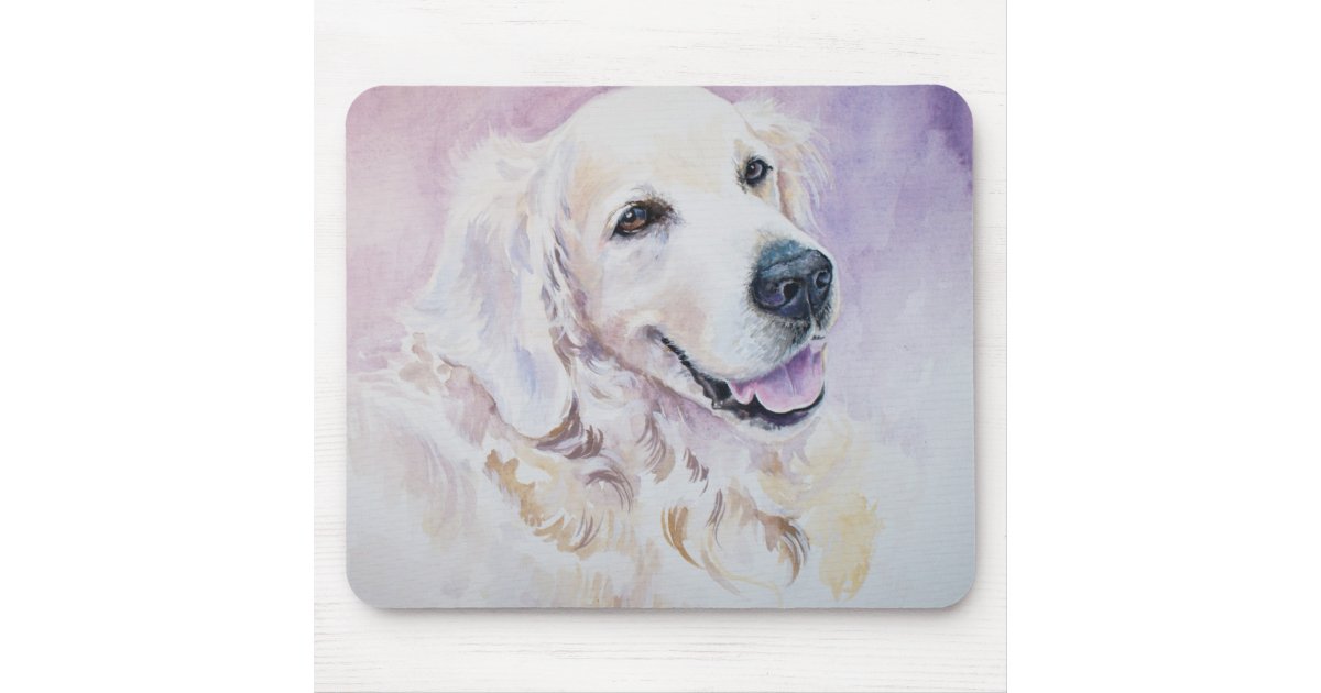 Golden retriever mouse pad | Zazzle