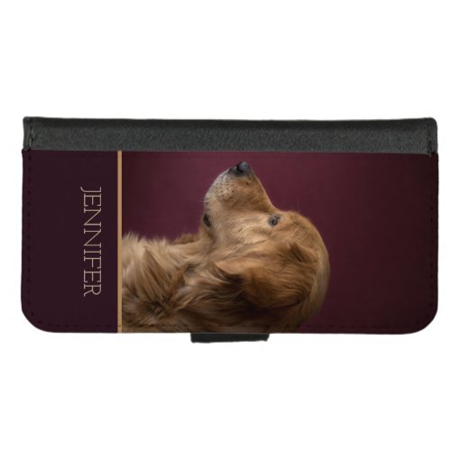 Golden Retriever Personalized Name | Dog iPhone Wallet Case | Zazzle