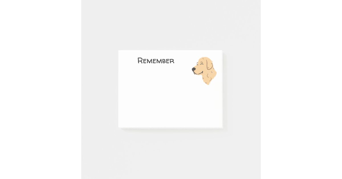 Golden Retriever Post-it Notes | Zazzle