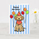 Golden Retriever Puppy Birthday Card | Zazzle