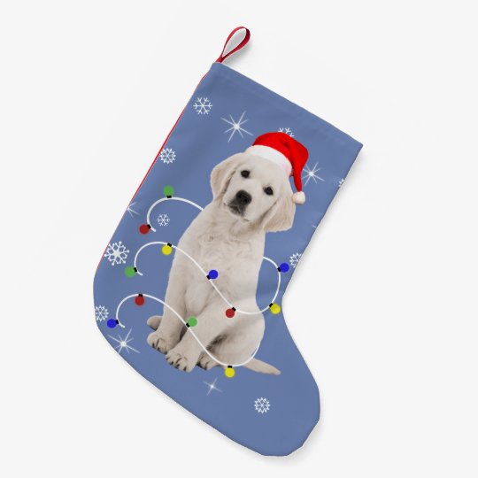 Golden Retriever Puppy Dog Holiday Christmas Small Christmas Stocking ...