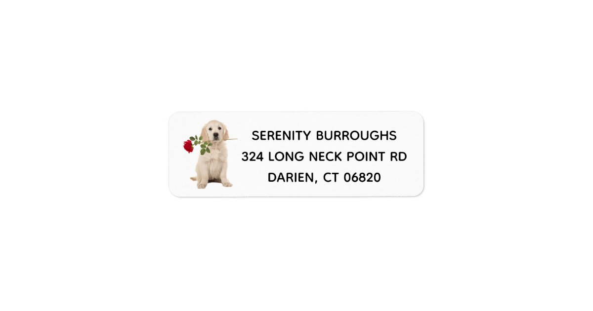 Golden Retriever Puppy Dog Love - Puppies Pup Label | Zazzle