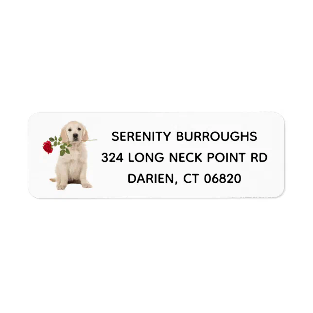 Golden Retriever Puppy Dog Love - Puppies Pup Label | Zazzle