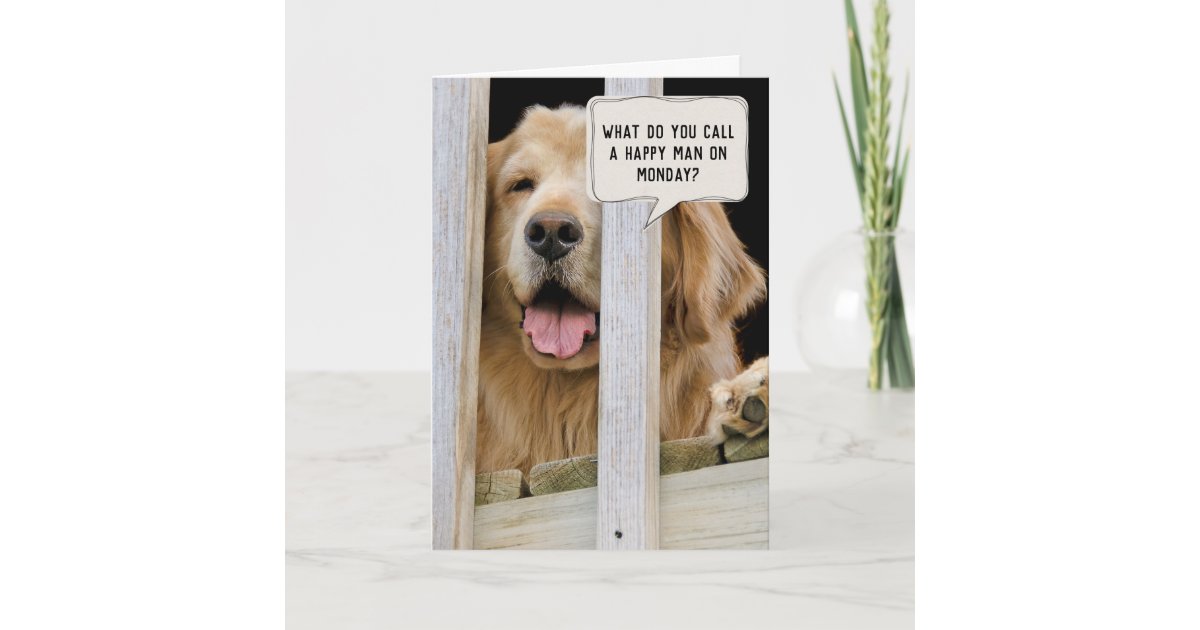 Golden Retriever Retirement Card | Zazzle