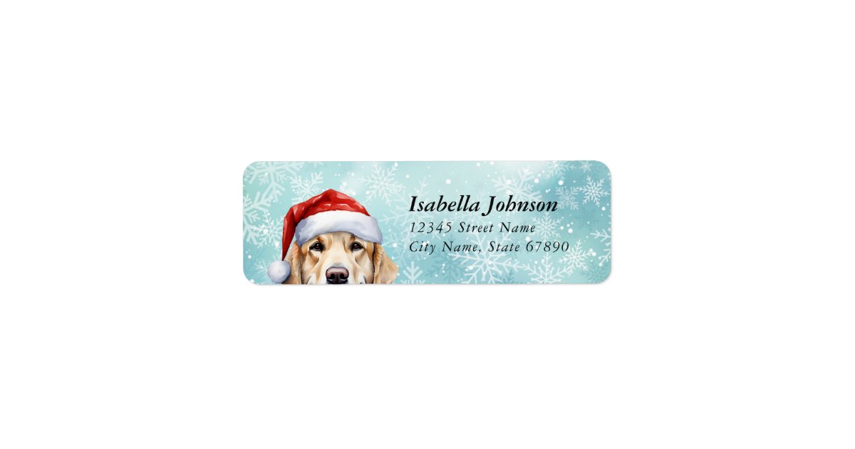 Golden Retriever Return Address Labels | Zazzle