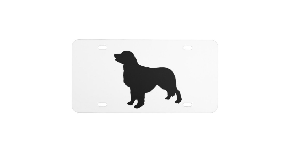 Golden Retriever Silhouette Love Dogs License Plate | Zazzle