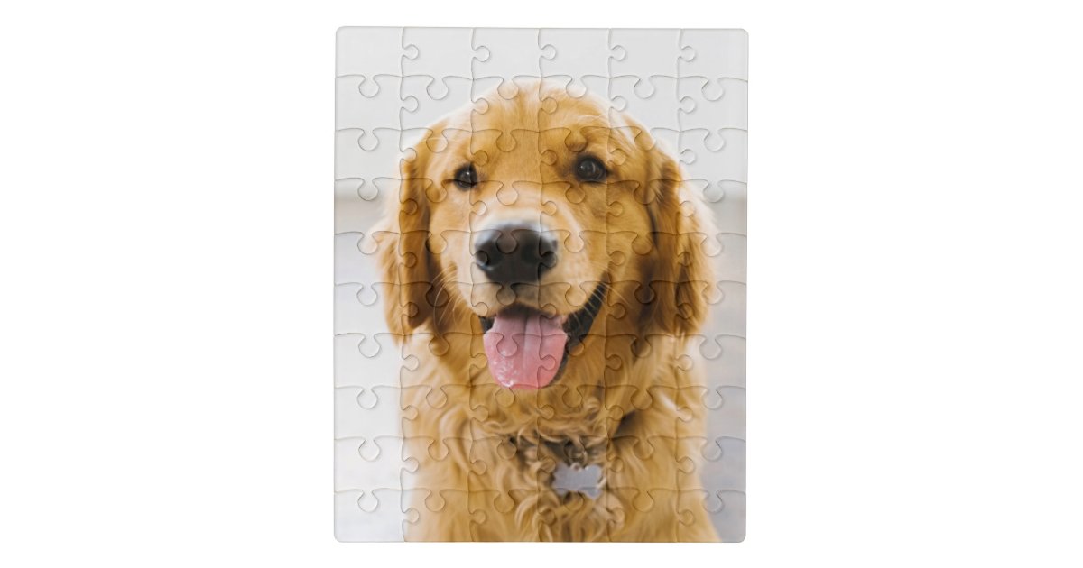 Golden Retriever Smiling Jigsaw Puzzle | Zazzle