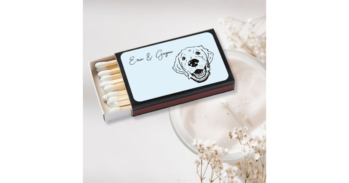 Golden Retriever Wedding Matchbox Favors Matchboxes | Zazzle