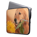 Golden Retriever With Flower Laptop Sleeve | Zazzle