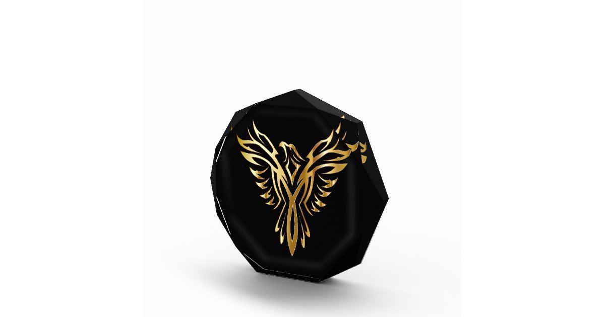 Golden Rising Phoenix award Personalize Goof | Zazzle