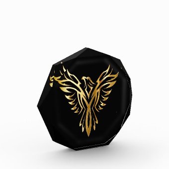 Golden Rising Phoenix award Personalize Goof | Zazzle