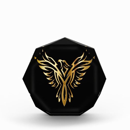 Golden Rising Phoenix award Personalize Goof | Zazzle