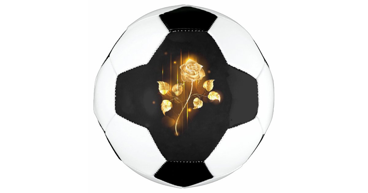 Golden rose ( gold rose ) soccer ball | Zazzle