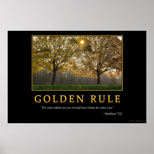 Golden Rule Poster | Zazzle.com