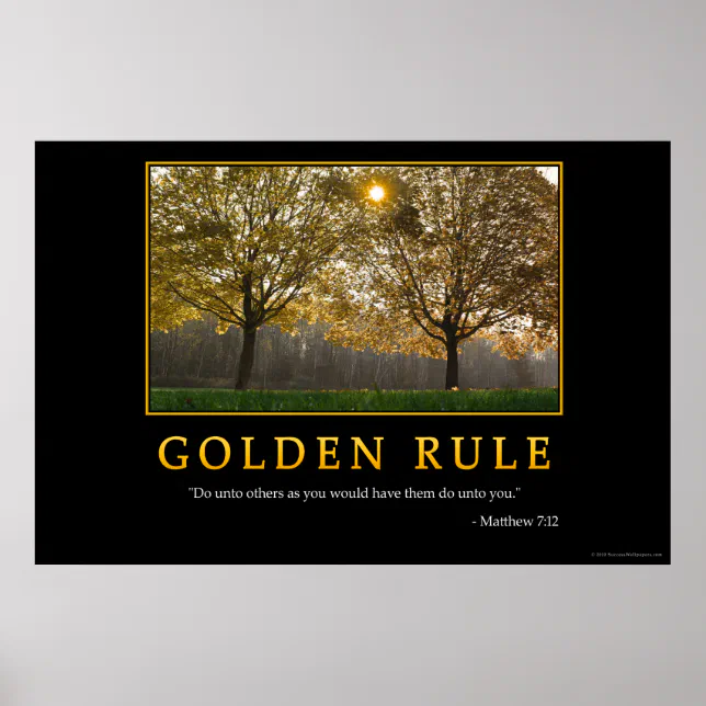Golden Rule Poster | Zazzle